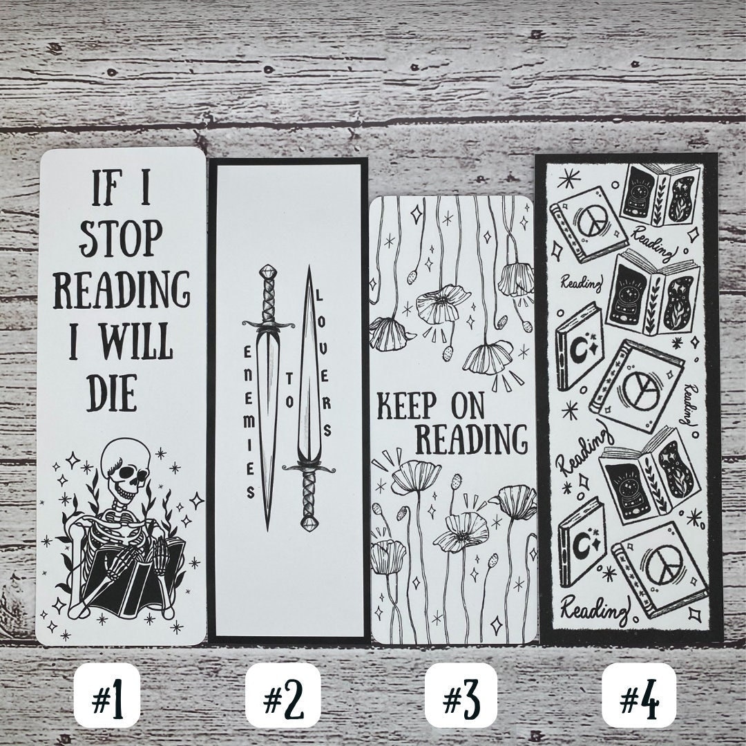 Bookish Bookmarks Individual or Set Handmade Bookmarks Laminated Gift ...