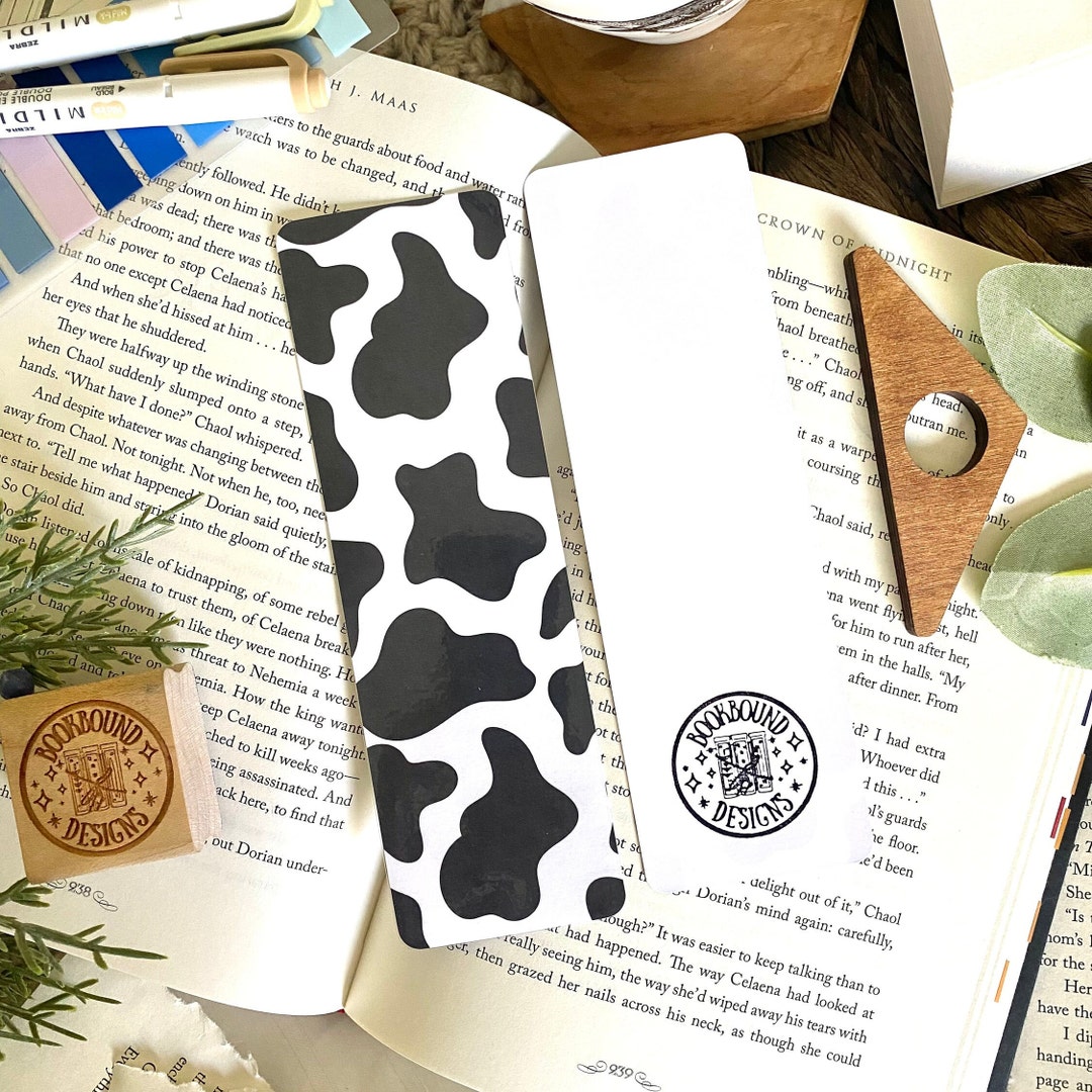 Cow Spots Cow Print Bookmark Individual or Set Laminated Bookmarks ...