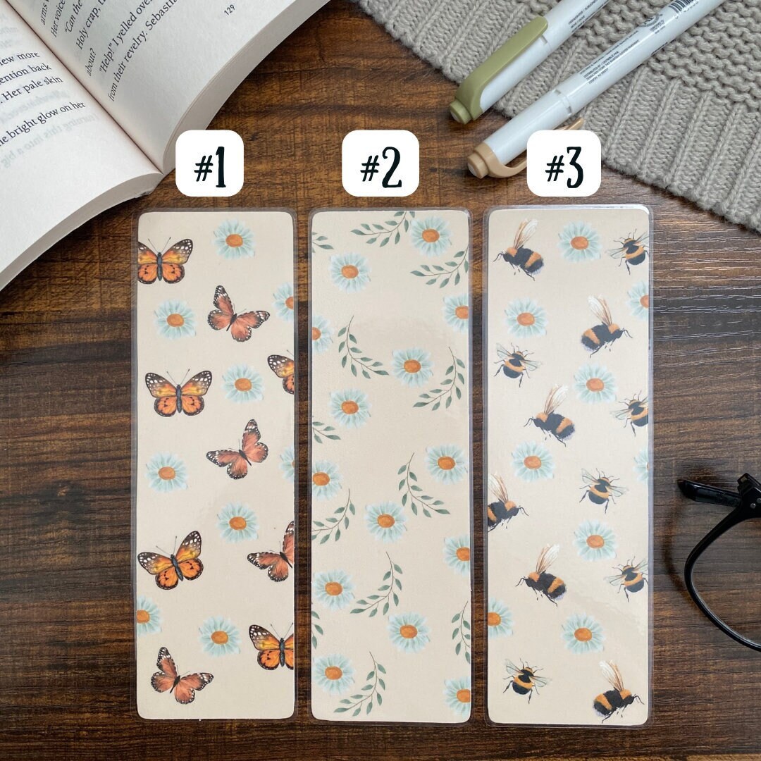 Insects and Flowers Collection | Individual or Set | Handmade Bookmarks ...