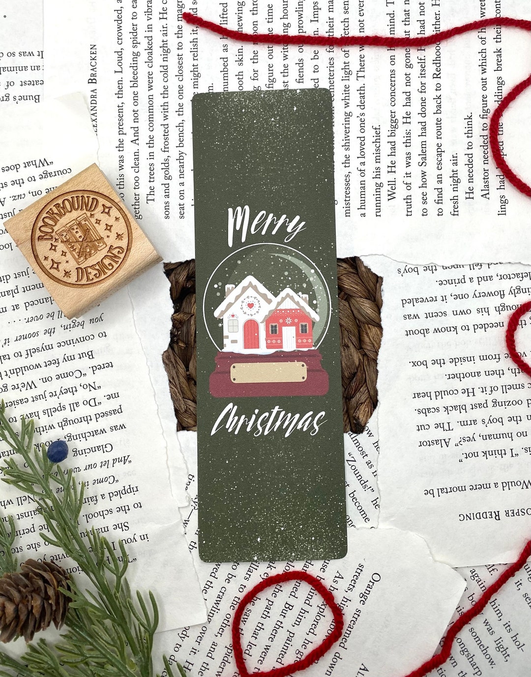 Merry Christmas Bookmark | Individual or Set | Xmas | Laminated ...