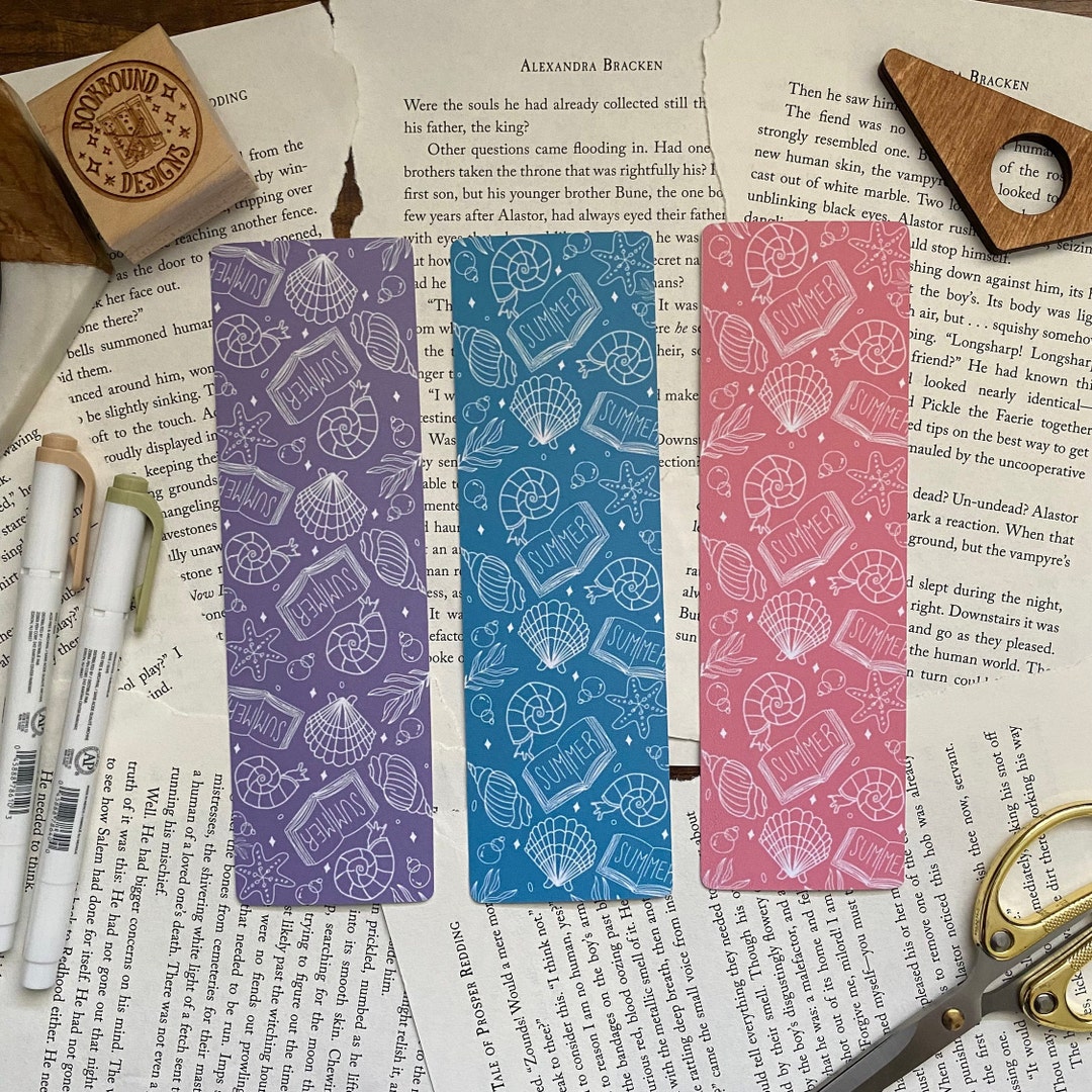Summer Sea Shells Bookmark | Individual or Set | Handmade Bookmarks ...