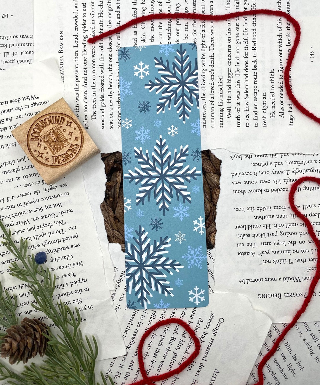 Snowflake Bookmark | Individual or Set | Laminated | Handmade Bookmarks ...