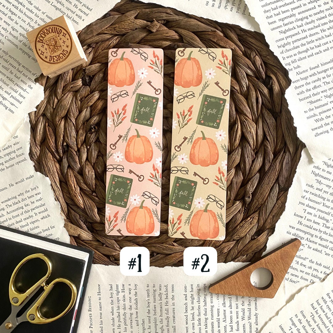 Cottagecore Books and Pumpkins Individual or Set Laminated - Etsy