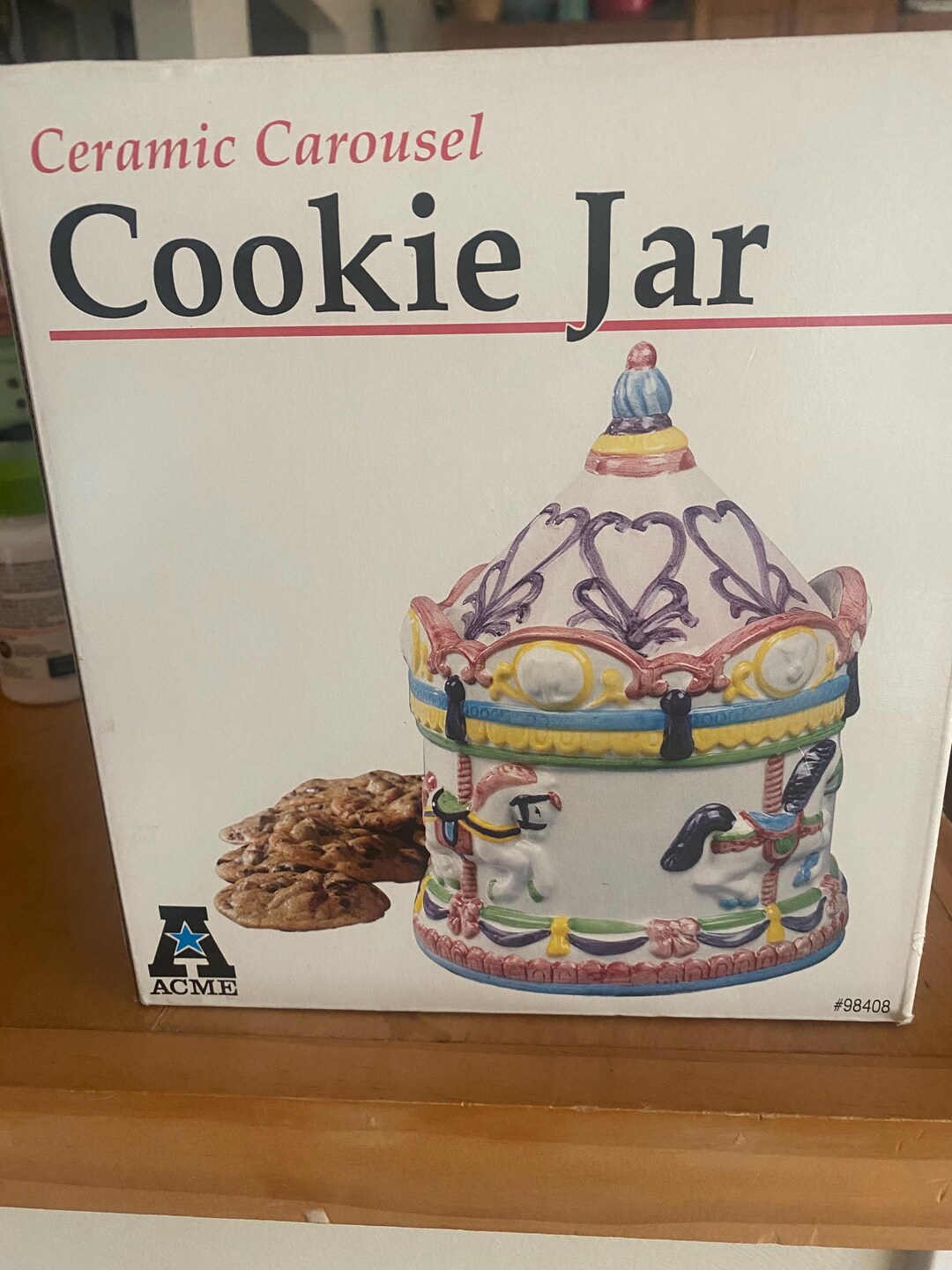 Acme Ceramic Carousel Cookie Jar - Etsy