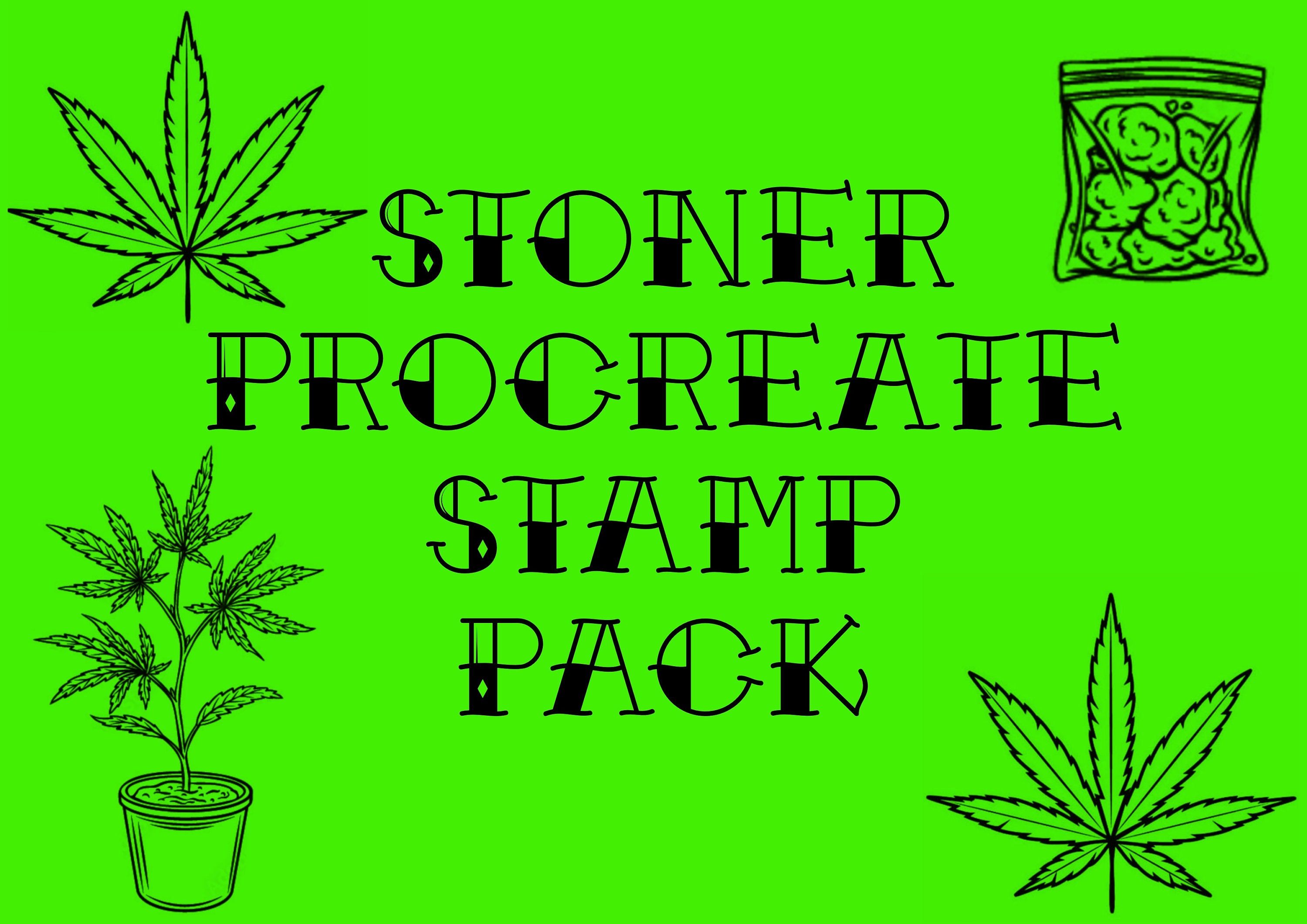 Stoner Art Pack: 18 Procreate Themed Stamps - Etsy