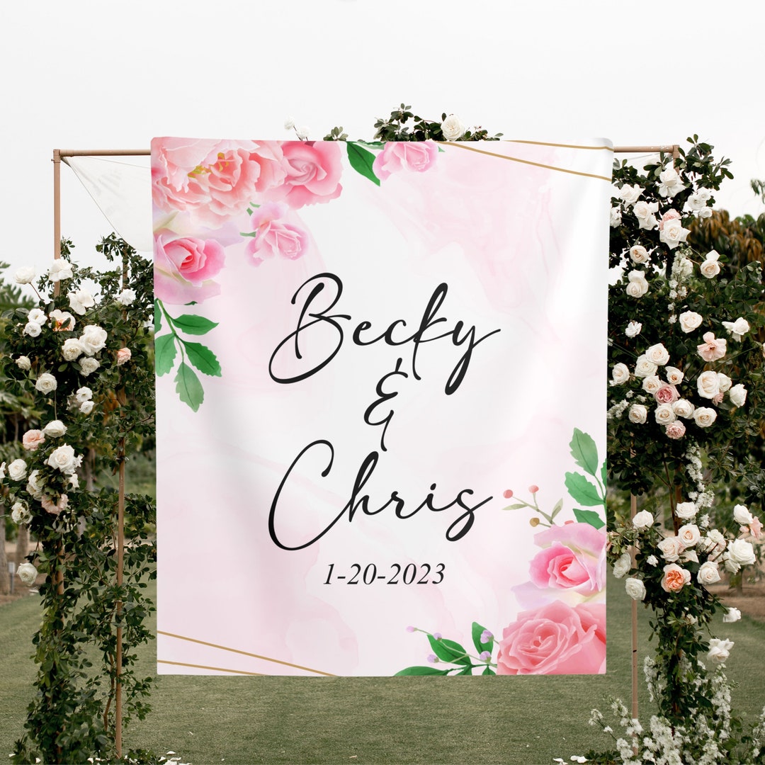 Custom Wedding Backdrop, Personalized Wedding Backdrop, Wedding ...