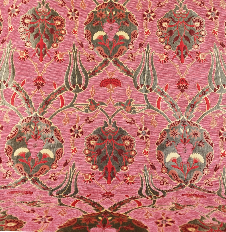 Pink Upholstery Fabric by the Yard, Upholstery Fabric for Chair, Tulip ...