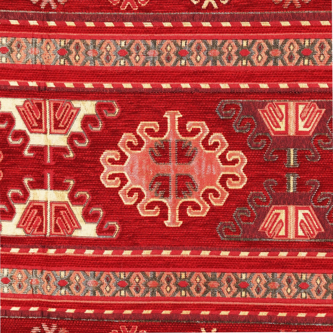 Red Kilim Fabric, Kilim Fabric by Yard, Turkish Kilim Fabric, Kilim ...