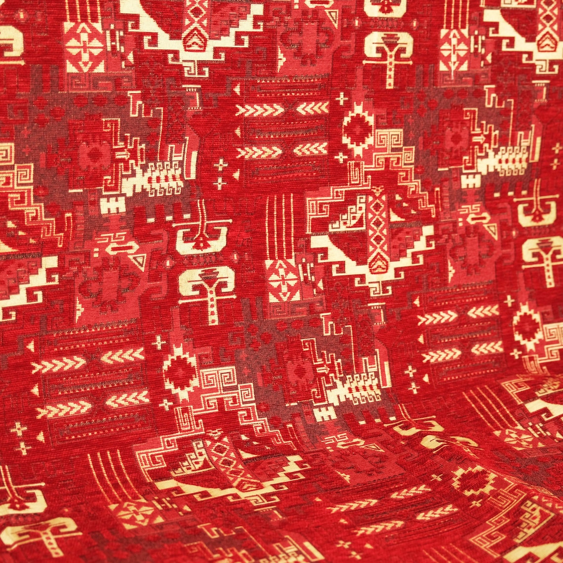 Upholstery Kilim Fabric, Turkish Fabric by the Yards, Oriental Kilim ...