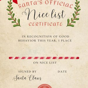 Printable Christmas Letter From Santa Personalized Holiday Magic for ...