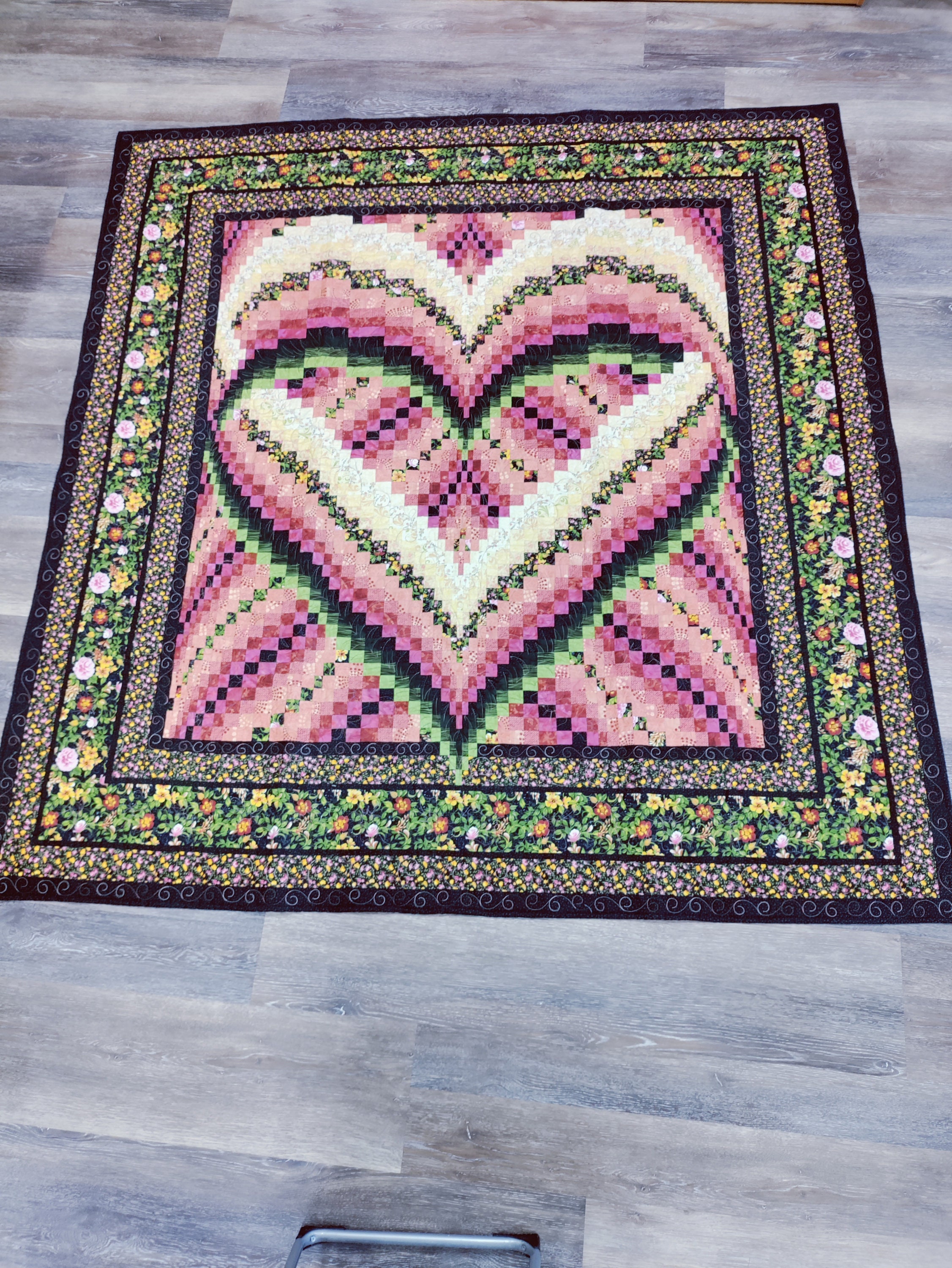 Bargello Heart Quilt