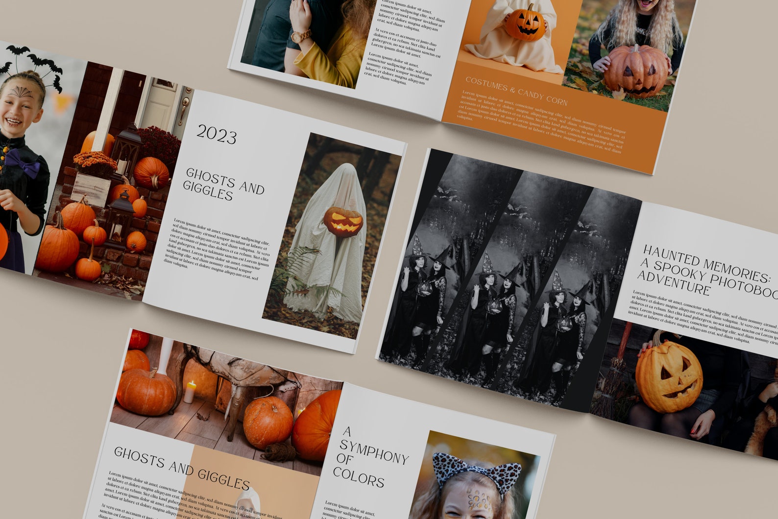 Halloween Photo Album Template, Decorative Coffee Table Book, Printable ...