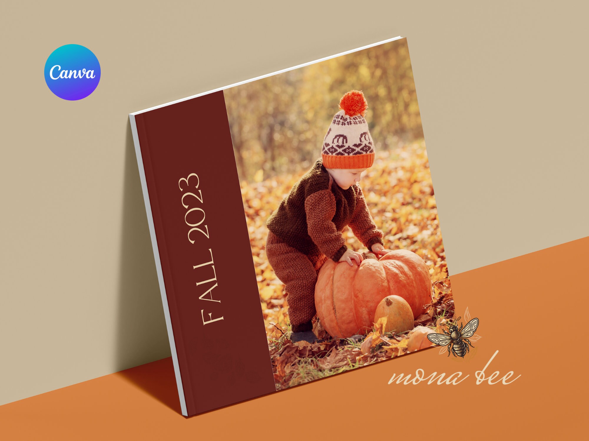 Fall Autumn Photo Album Template, Decorative Coffee Table Book ...