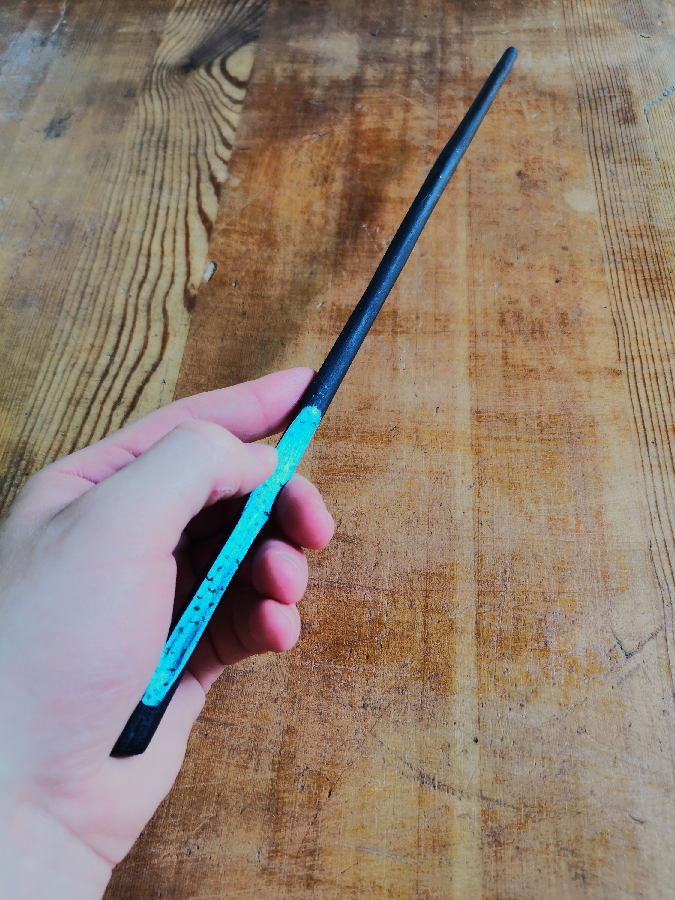 Handcrafted Wooden Magic Wand With Carved Handle - Unique Wizarding ...