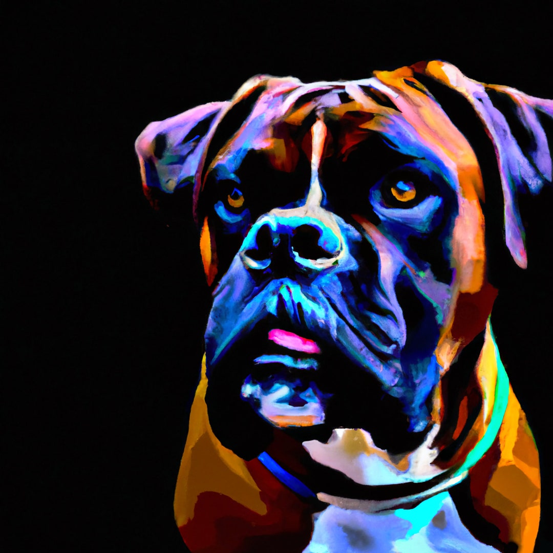 Boxer Dog Modern Art Unique Street Style Graffiti Digital Download DIY ...
