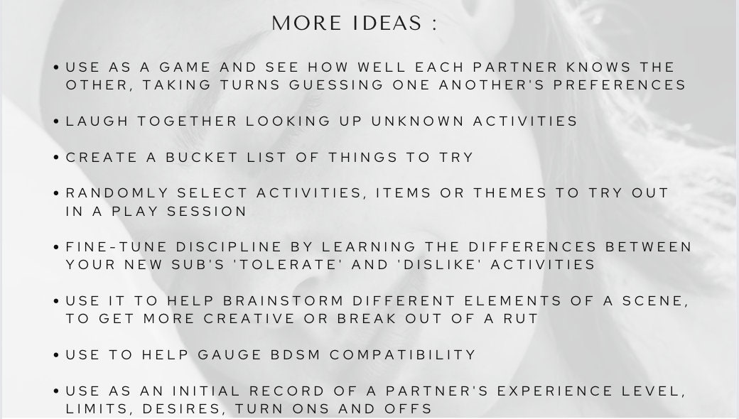 619 Extreme BDSM Kinks, Submissive List New Bondage, Punishment ...