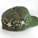 Green Daisy Hat, Hand Embroidered Floral Hat for Women, Embroidered ...