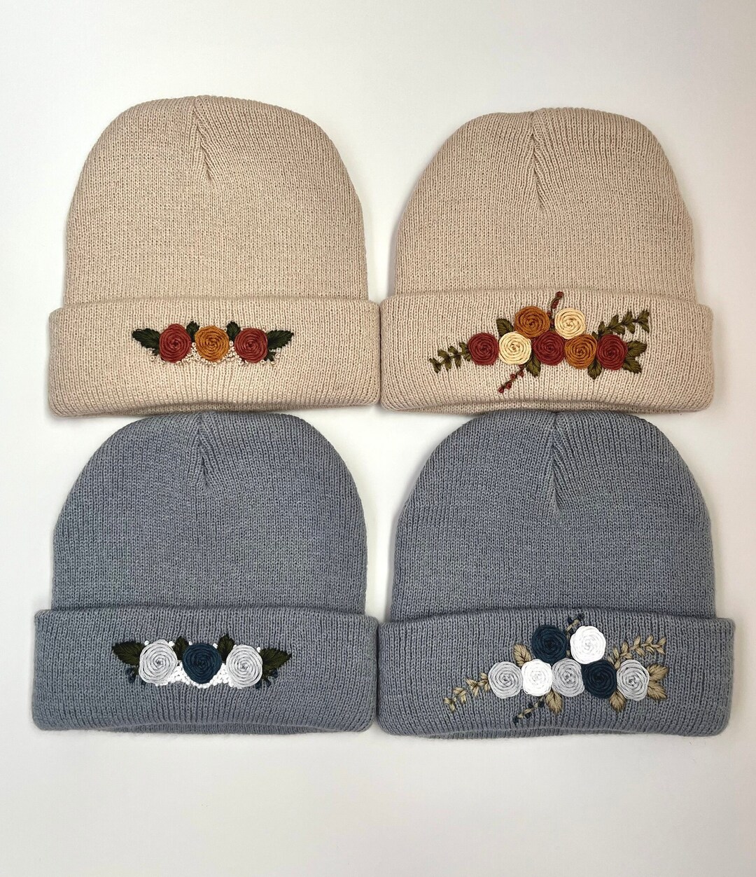 Infant/toddler Hand Embroidered Baby Beanies, Baby Shower Gift ...