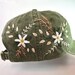 Green Daisy Hat, Hand Embroidered Floral Hat for Women, Embroidered ...