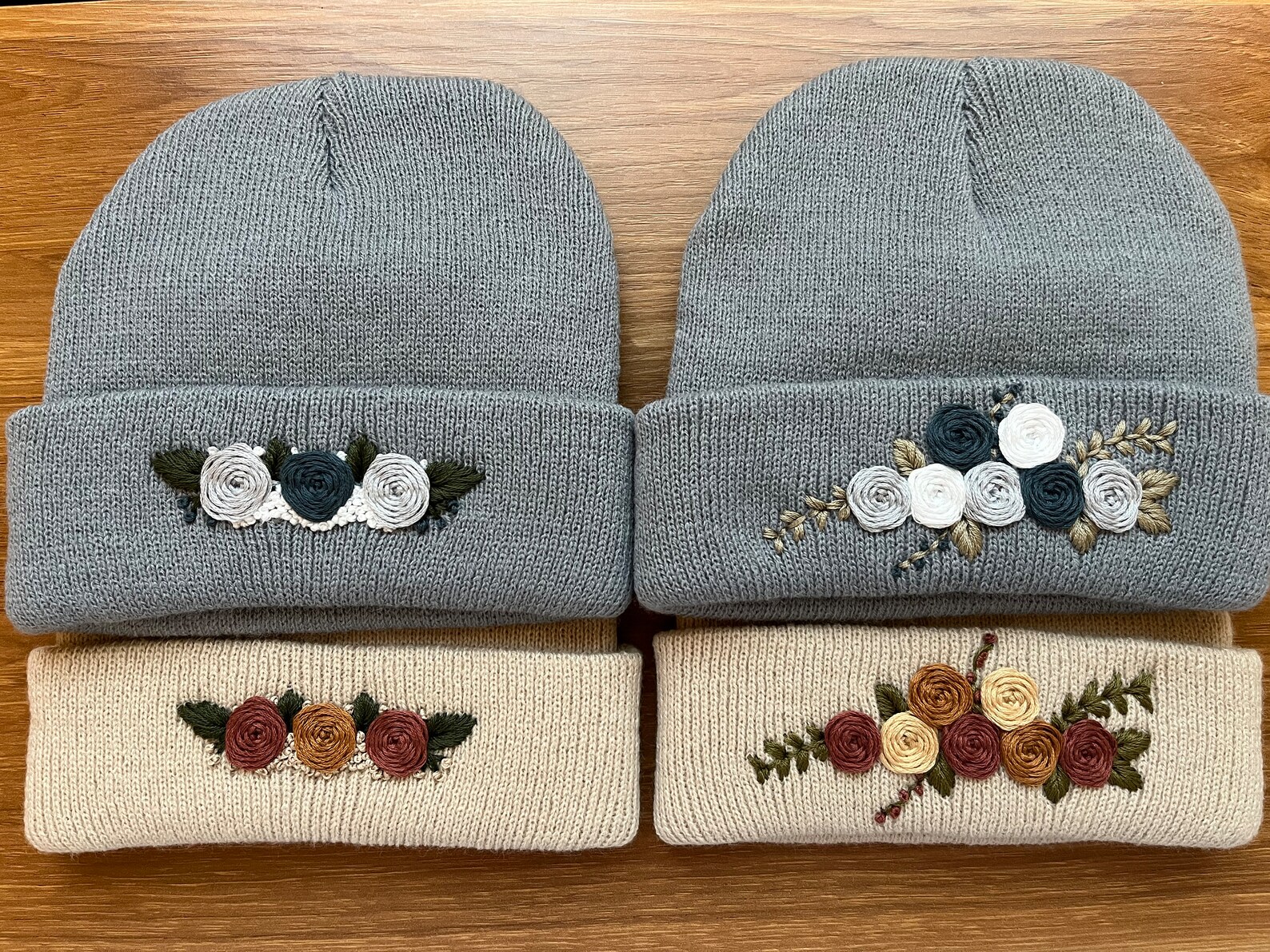 Infant/toddler Hand Embroidered Baby Beanies, Baby Shower Gift ...
