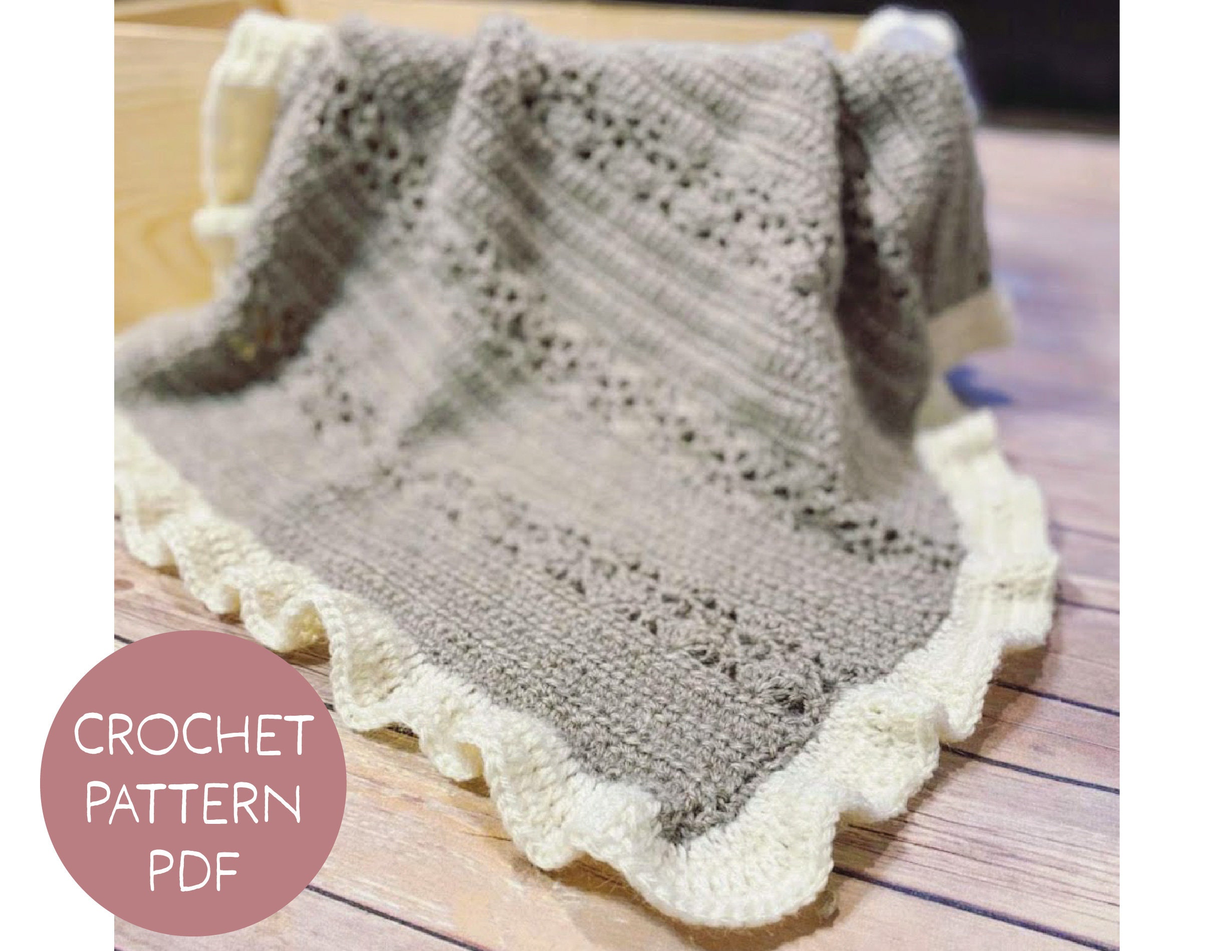 CROCHET PATTERN - Annabelle Baby Blanket Crochet Pattern - Easy Crochet ...