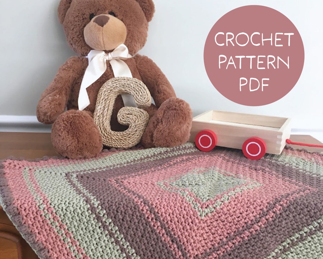 CROCHET PATTERN - Sweet Pea Baby Blanket - Crochet Baby Blanket Pattern ...