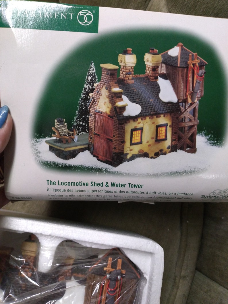 Dept 56 the Locomotive Shed & Water Tower - Etsy