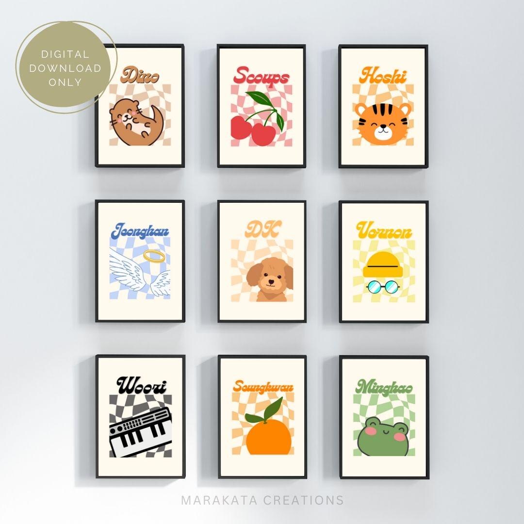 ALL Members | SEVENTEEN | Poster | Digital Download | Wall Art | Wall ...