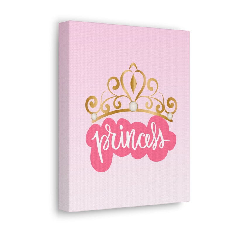 Princess Crown Canvas - Etsy