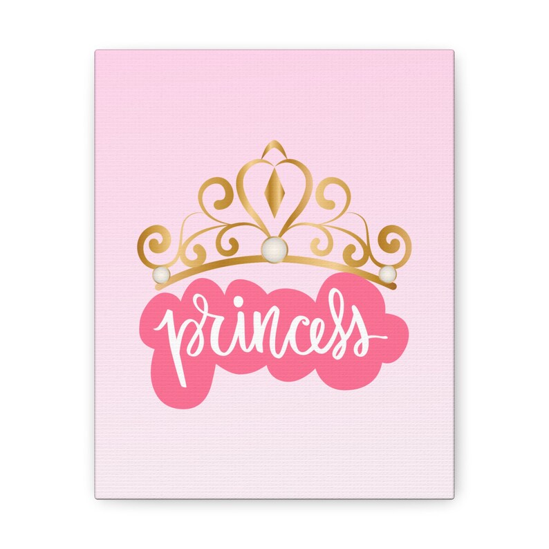 Princess Crown Canvas - Etsy