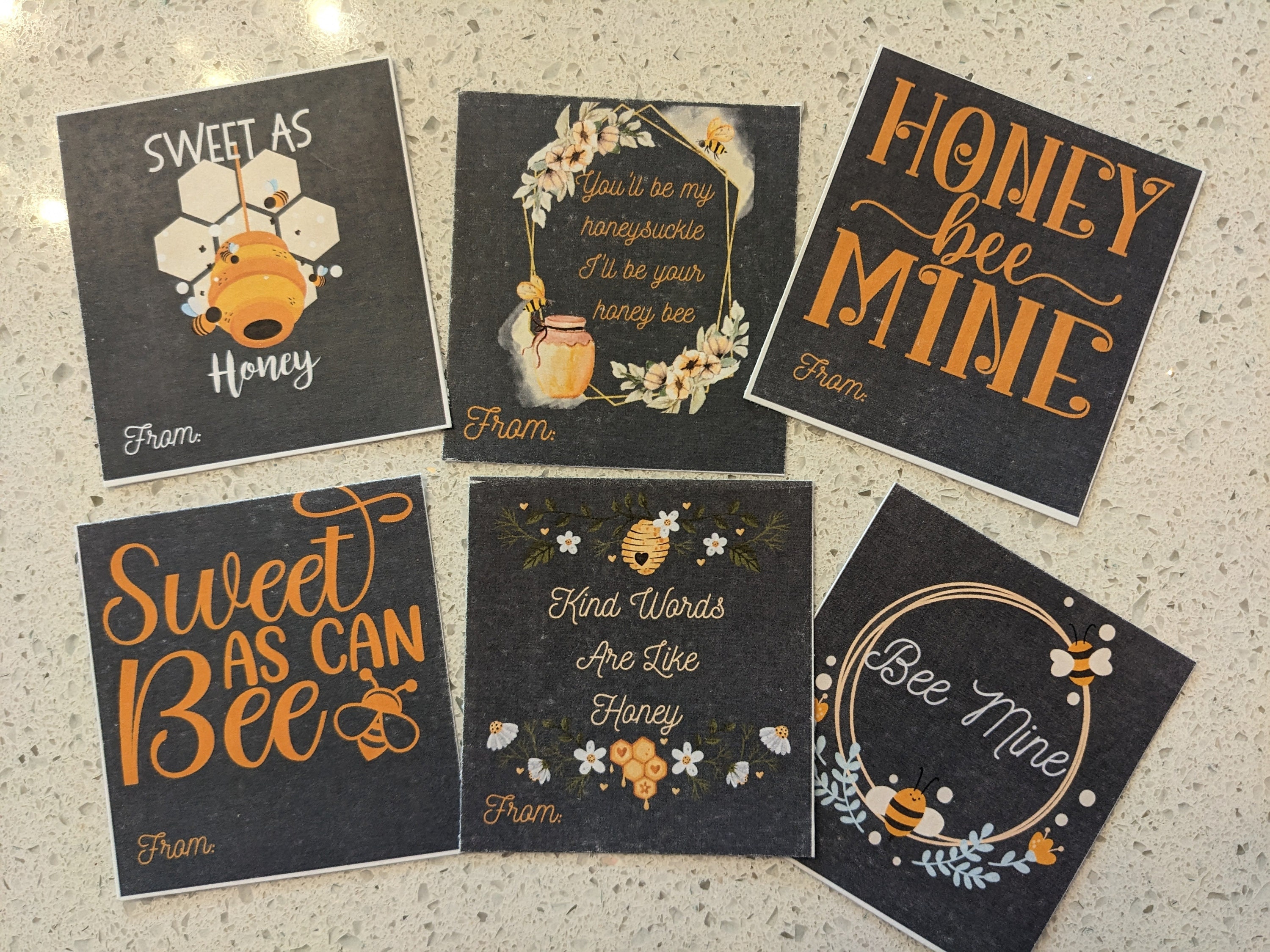 Printable Honey Bee Valentine Cards, Lunchbox Notes - Etsy