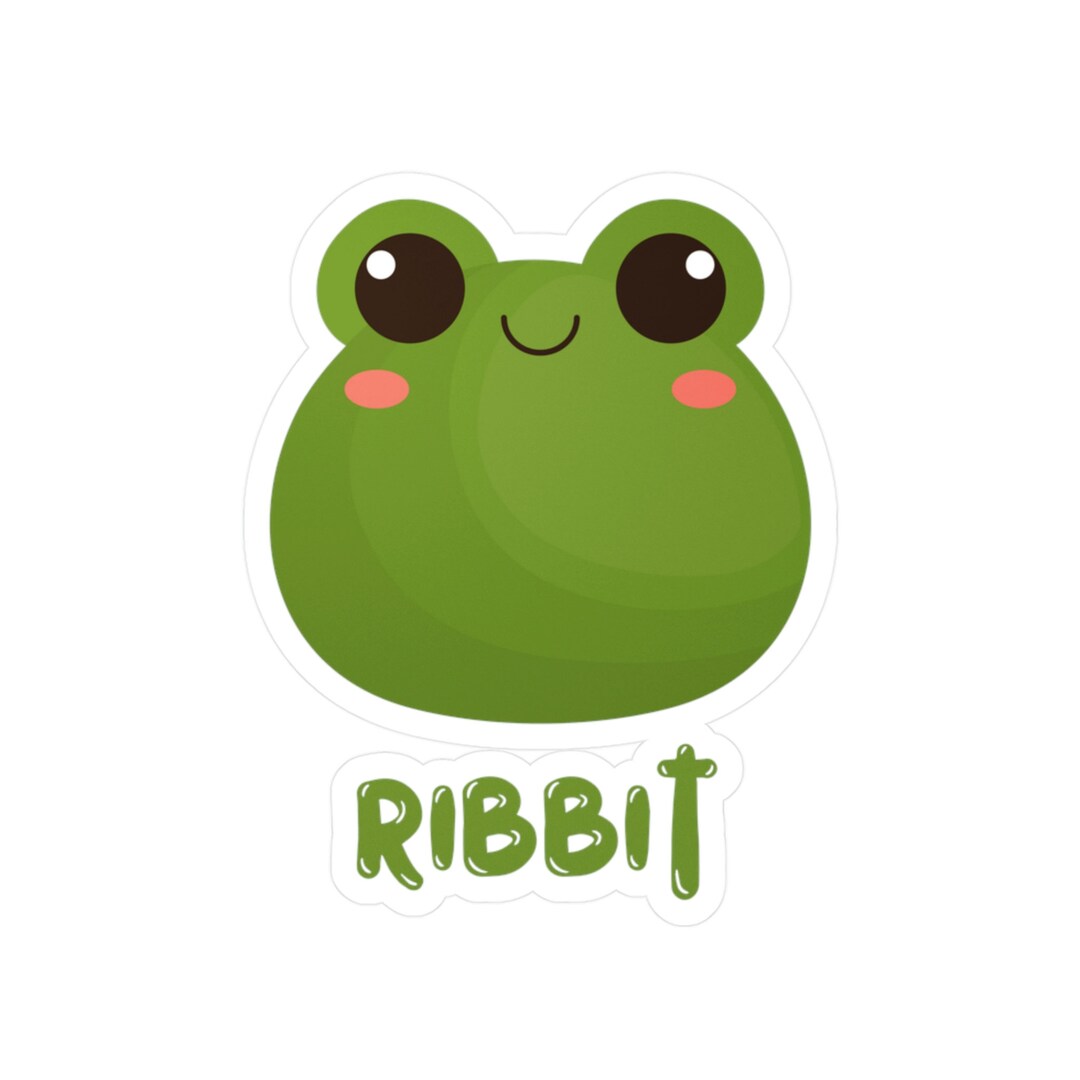 Ribbit Frog Kiss Vinyl Decal Cute Frog Sticker Frog - Etsy