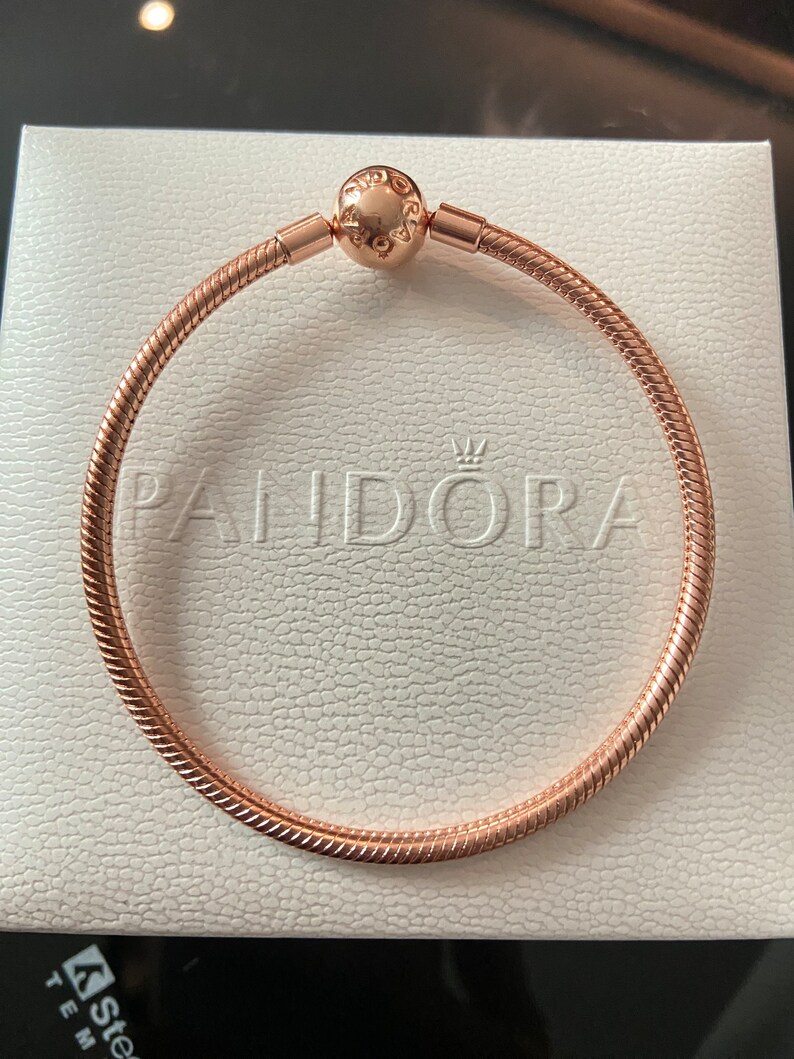 Pandora Rose Gold Bangle 20cm. - Etsy Australia