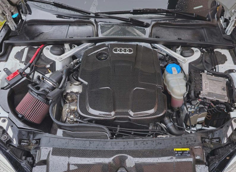Audi A4 A5 B9 2.0 TDI Carbon Fiber Engine Cover (real Carbon) - Etsy