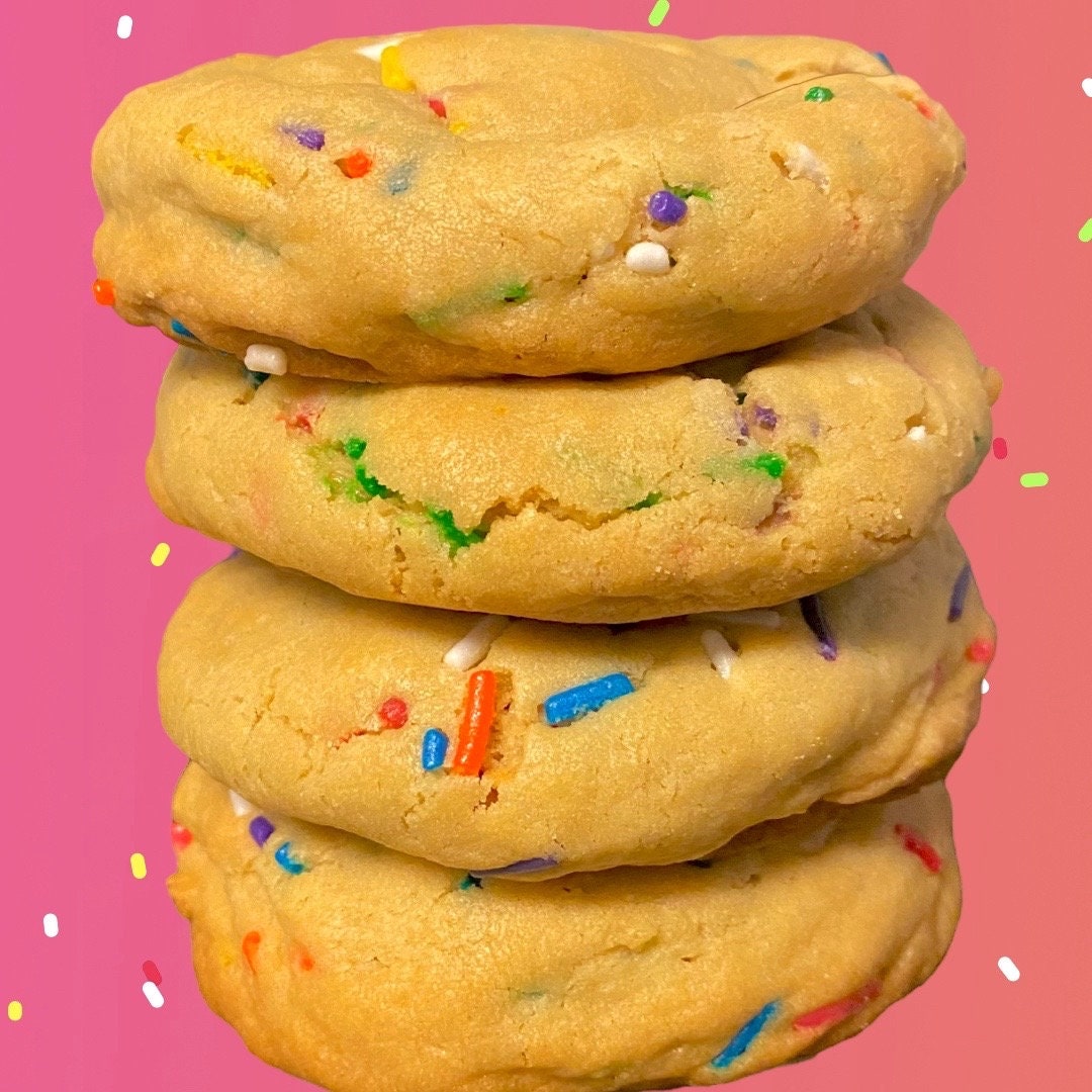 A Half Dozen LARGE Gourmet Sugar Cookies With Sprinkles Funfetti ...