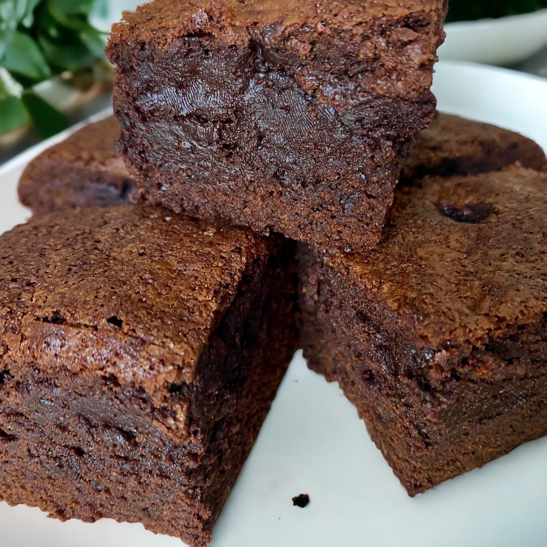 Thick Dark Chocolate Fudge Brownies - Etsy