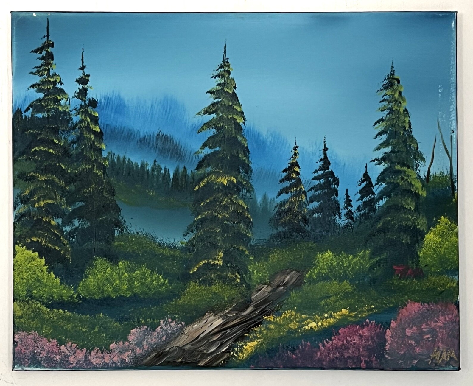 Bob Ross Style Oil Painting - Etsy