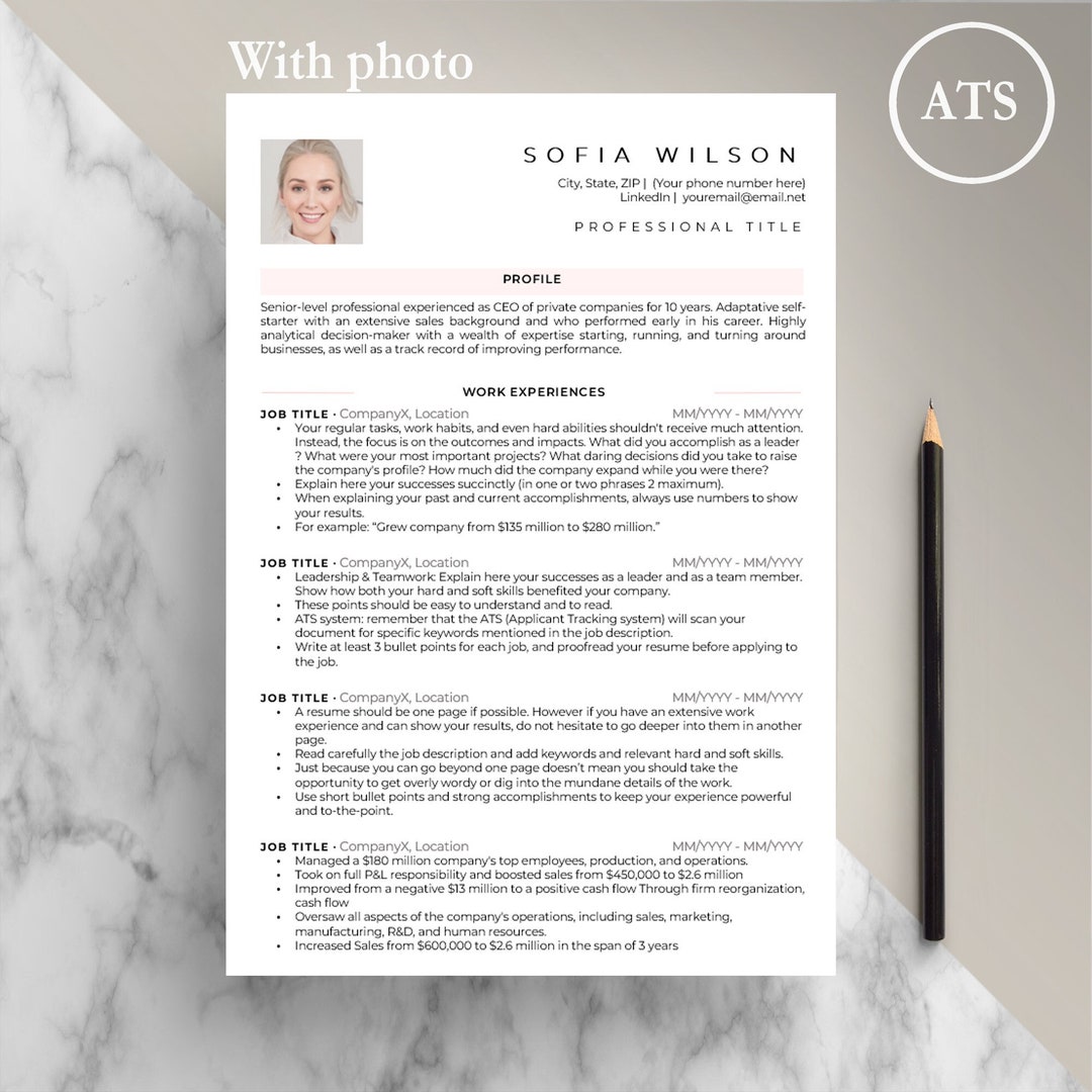 Plantilla de currículum ATS para Word, Google Docs y Apple Page ...