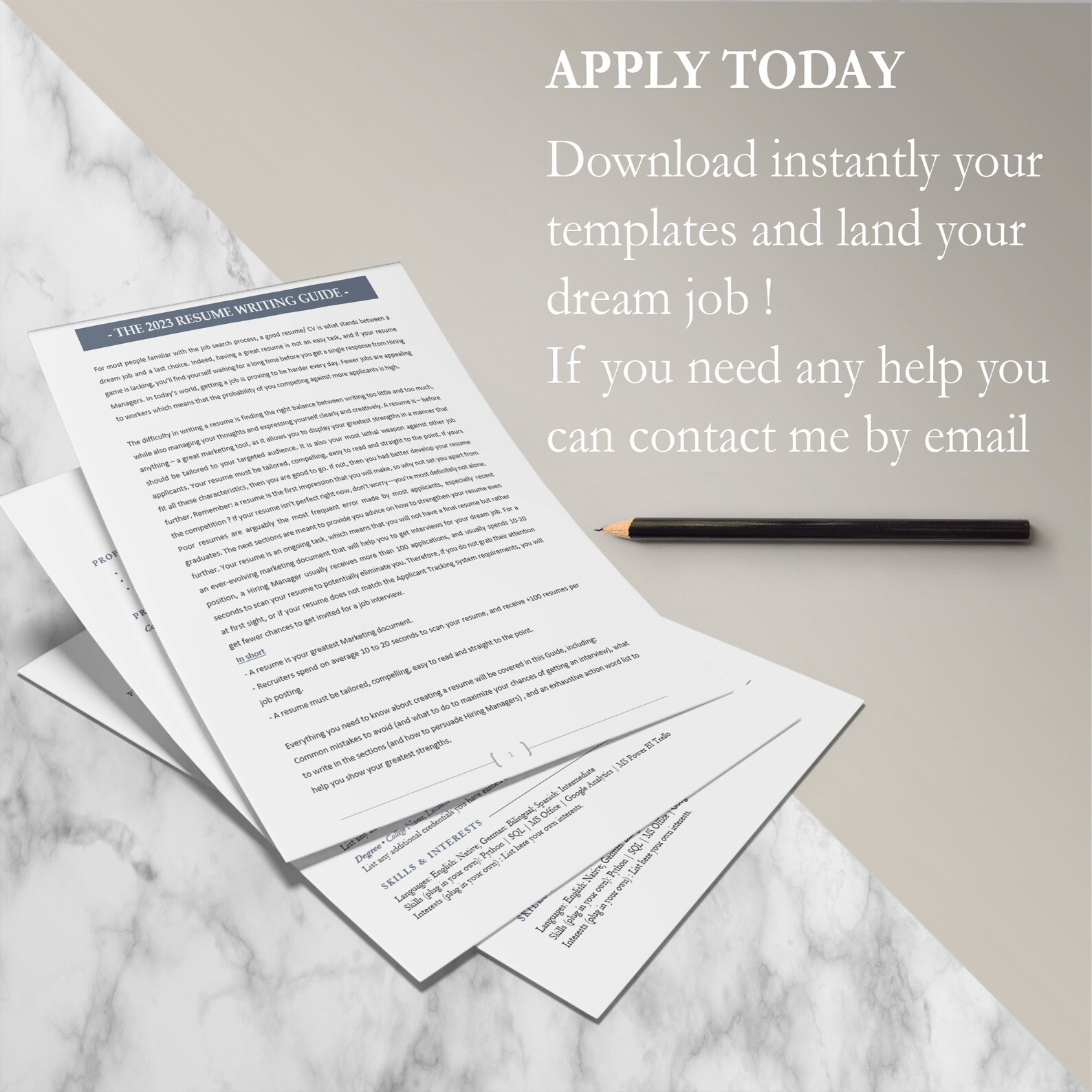 Plantilla de currículum ATS para Word Google Docs y Apple - Etsy México