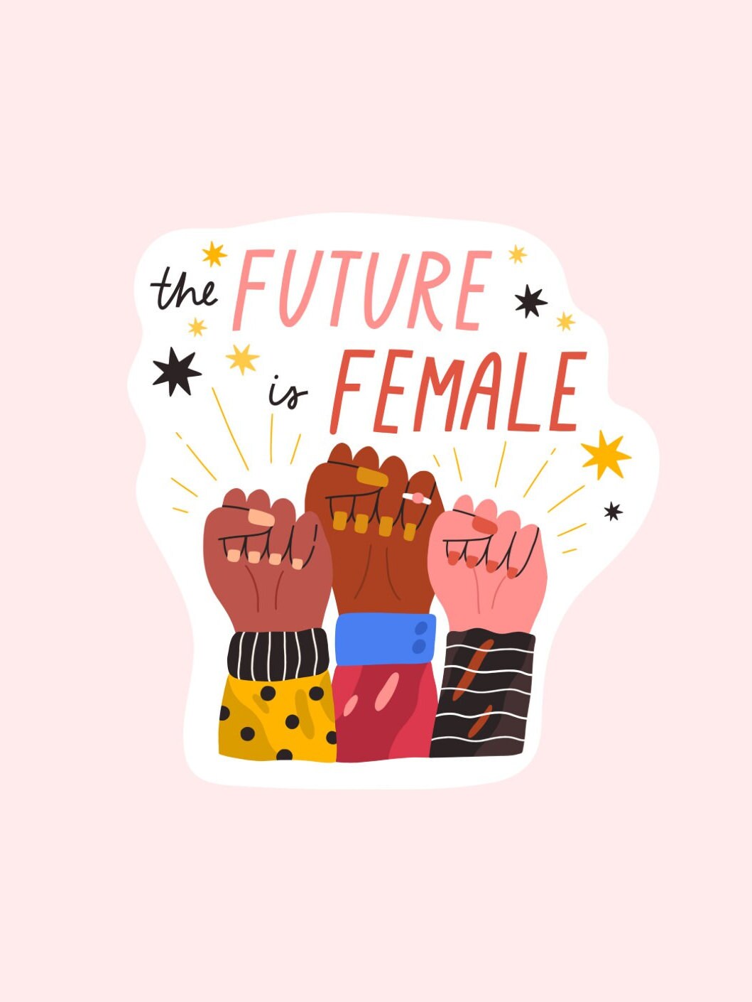 PRINTABLE International Women's Day Cards L IWD STICKER Design L 6 ...