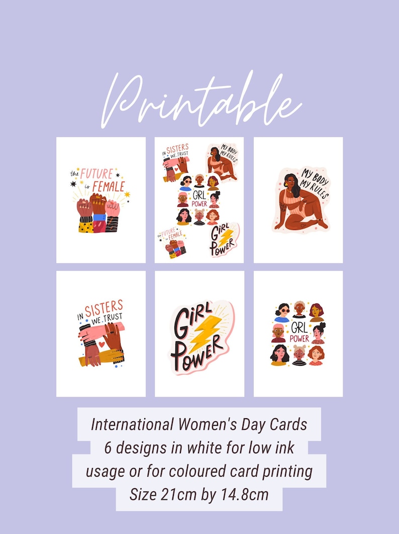 PRINTABLE International Women's Day Cards L IWD STICKER in - Etsy