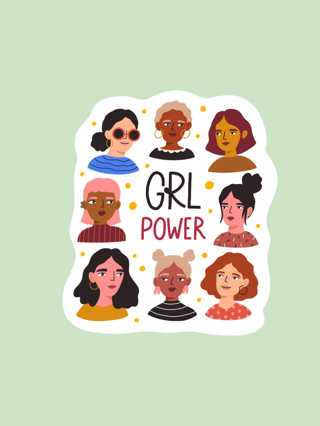 PRINTABLE International Women's Day Cards L IWD STICKER in Green - Etsy