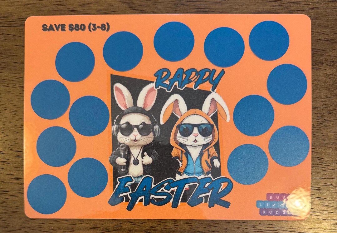Rappy Easter Scratch off Mini Savings Challenge | Save 80 | Funny ...