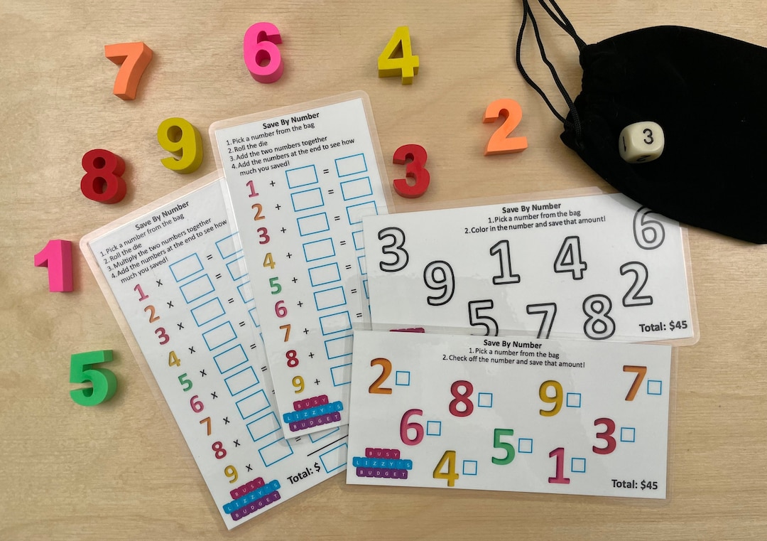 Save by Number Savings Challenge Game | Budgeting | A6 - Etsy
