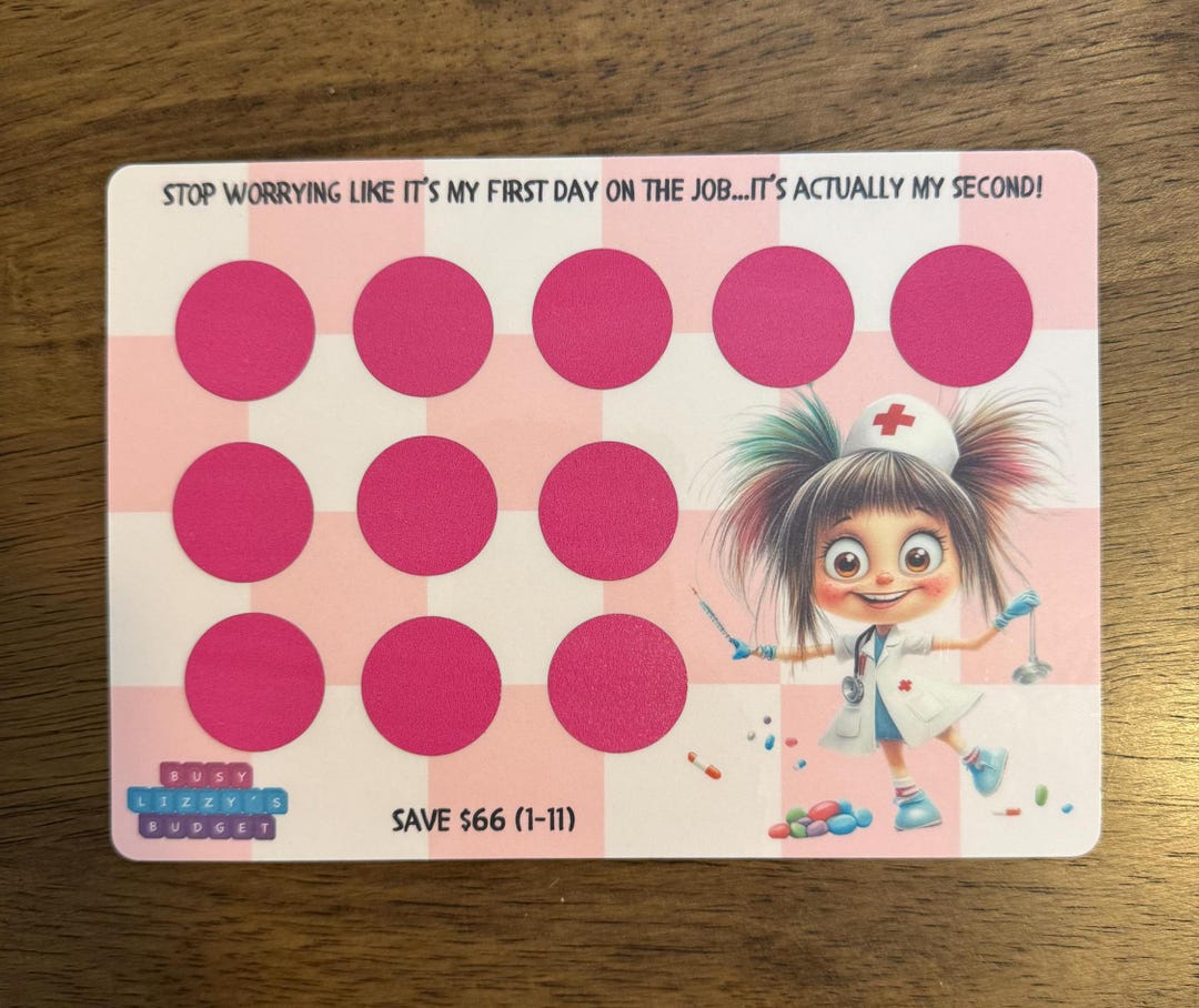 Quirky Nurse Scratch off Mini Savings Challenge | Save 66 | Funny ...