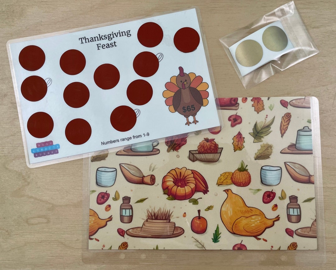 Thanksgiving Feast Scratch off Savings Challenge - Etsy