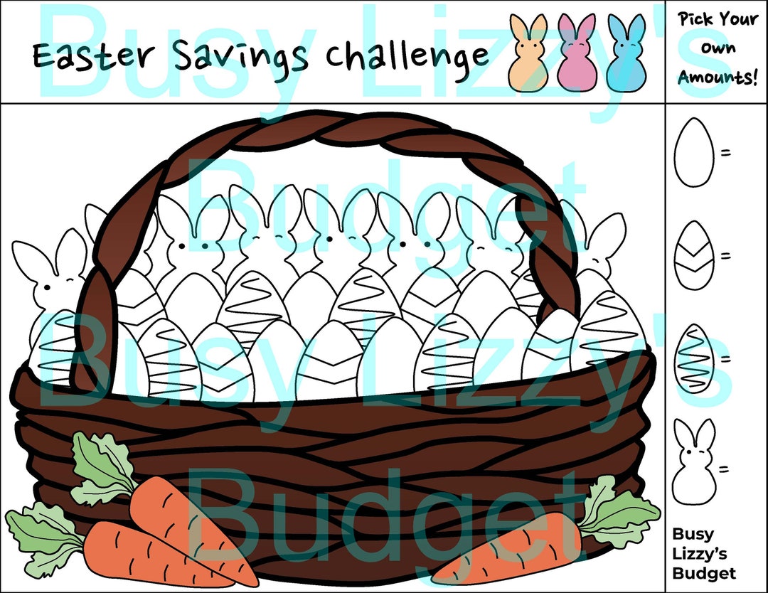 Easter Savings Challenge Digital Budgeting Printable - Etsy