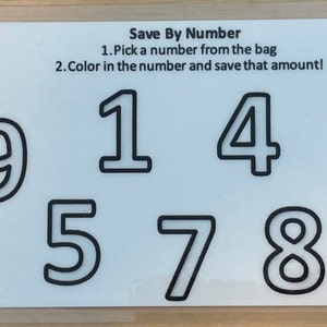 Save by Number Savings Challenge Game | Budgeting | A6 - Etsy