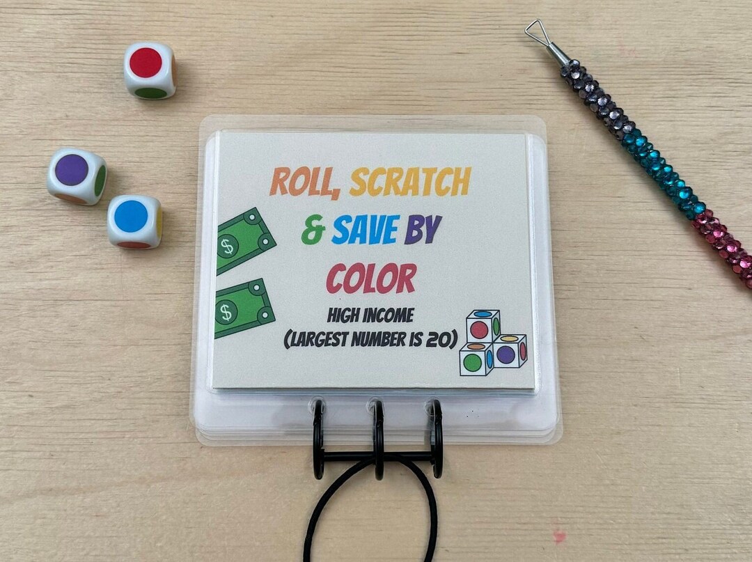 Roll, Scratch & Save by Color Binder-high Income - Etsy