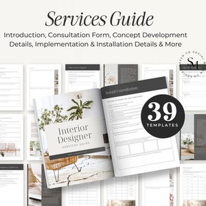 Interior Designer Template Bundle, Editable Canva, Interior Designer ...